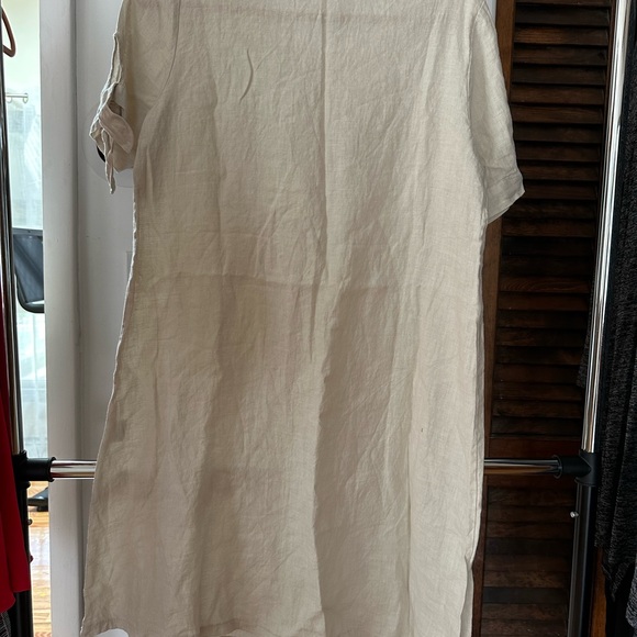 Terzo Millennio | Dresses | Casual Women Beige Linen Dresses For Summer ...